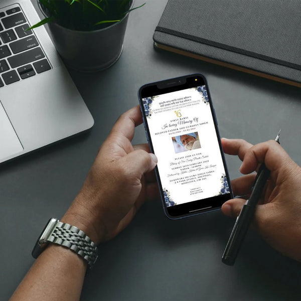 Sikh Punjabi First Barsi Sehaj Paath Invitation, Digital – Krafty Kaur